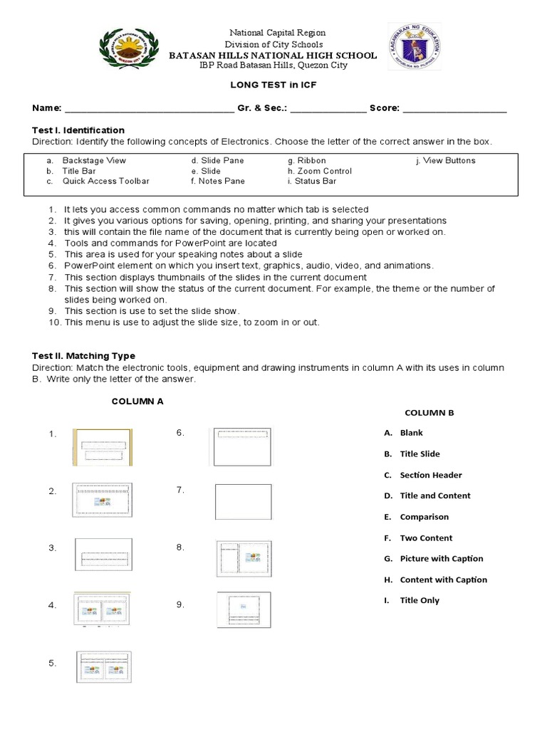 1st Q Long Test ICF | PDF | Menu (Computing) | Software 1st Q Long Test ICF | PDF | Menu (Computing) | Software