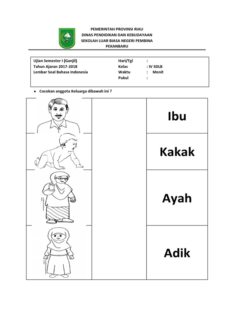 Soal Bi Kelas 4 Autis | PDF