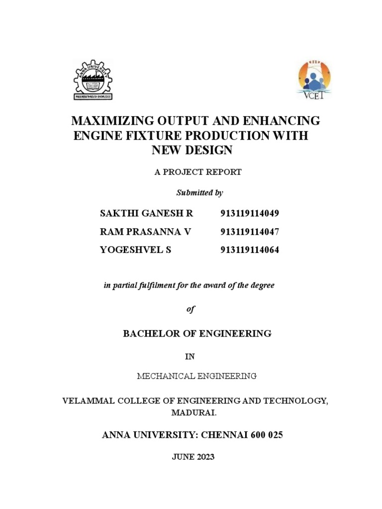 Maximizing Output & Enhancing Engine Fixture Production With New Design ...