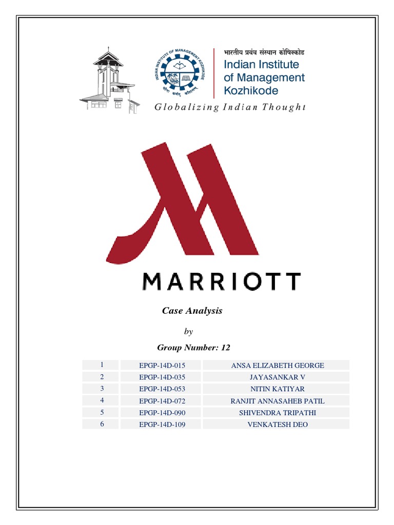 Marriott Case Analysis - Final | Download Free PDF | Cost Of Capital | Share Repurchase