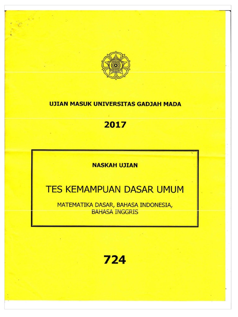 UM UGM 2017 TKDU - Kode 724 Asli (WWW - Defantri.com) | PDF