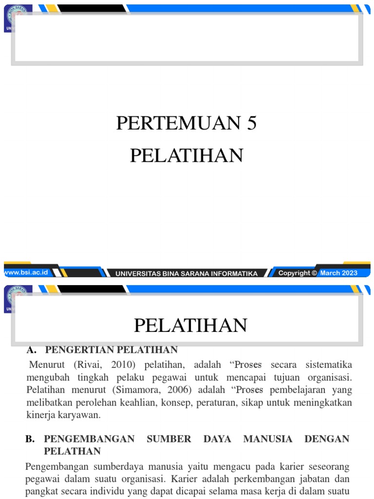 Pertemuan 5 Pelatihan | PDF