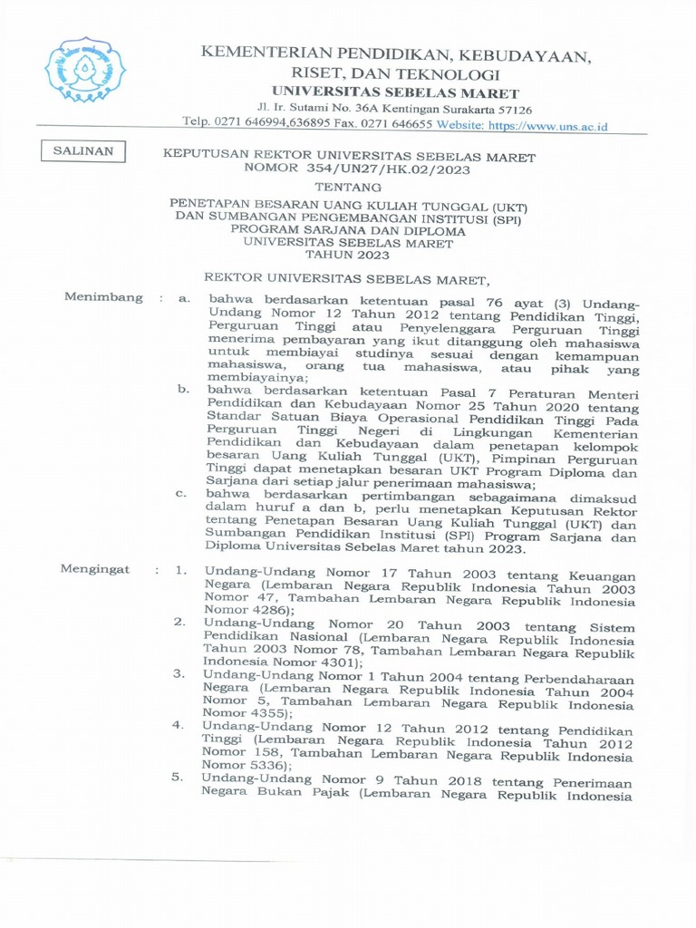 SK 354 2023 Ukt Spi | PDF
