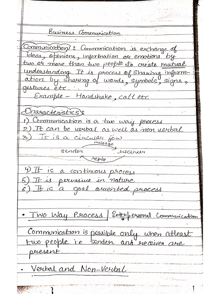 Business Communication Notes | PDF
