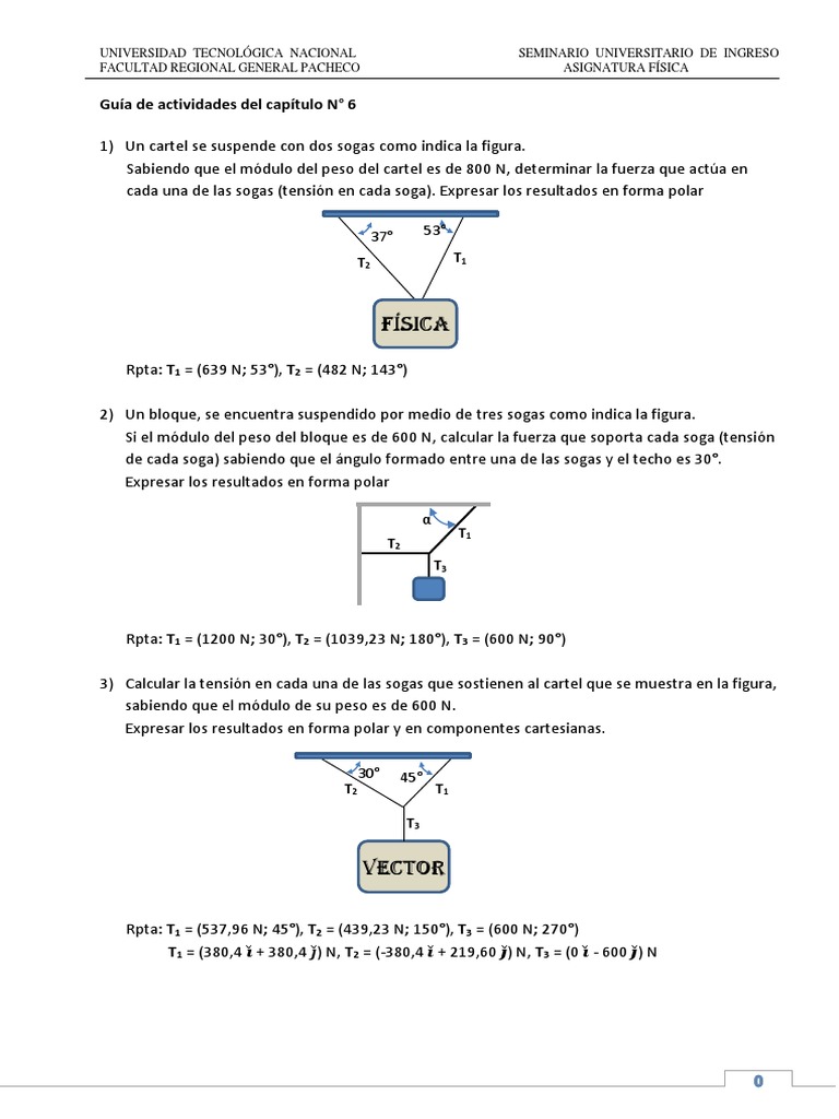 Capítulo 6 Estática Guia de Actividades V3 | PDF | Geometría analítica | Física Aplicada e ...