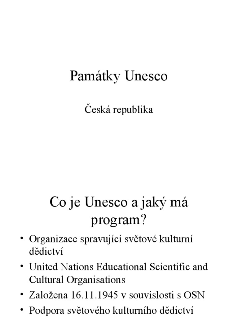 Ceske Pamatky Unesco | PDF