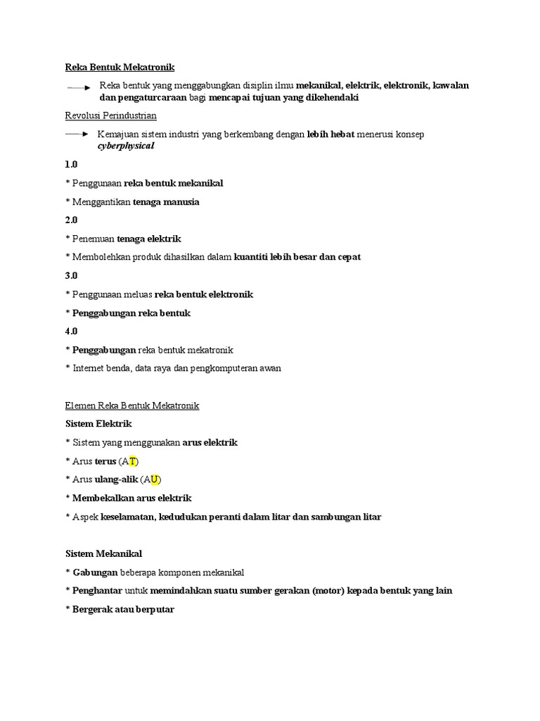 Contoh Nota RBT Tingkatan 3 (Bab 1) | PDF