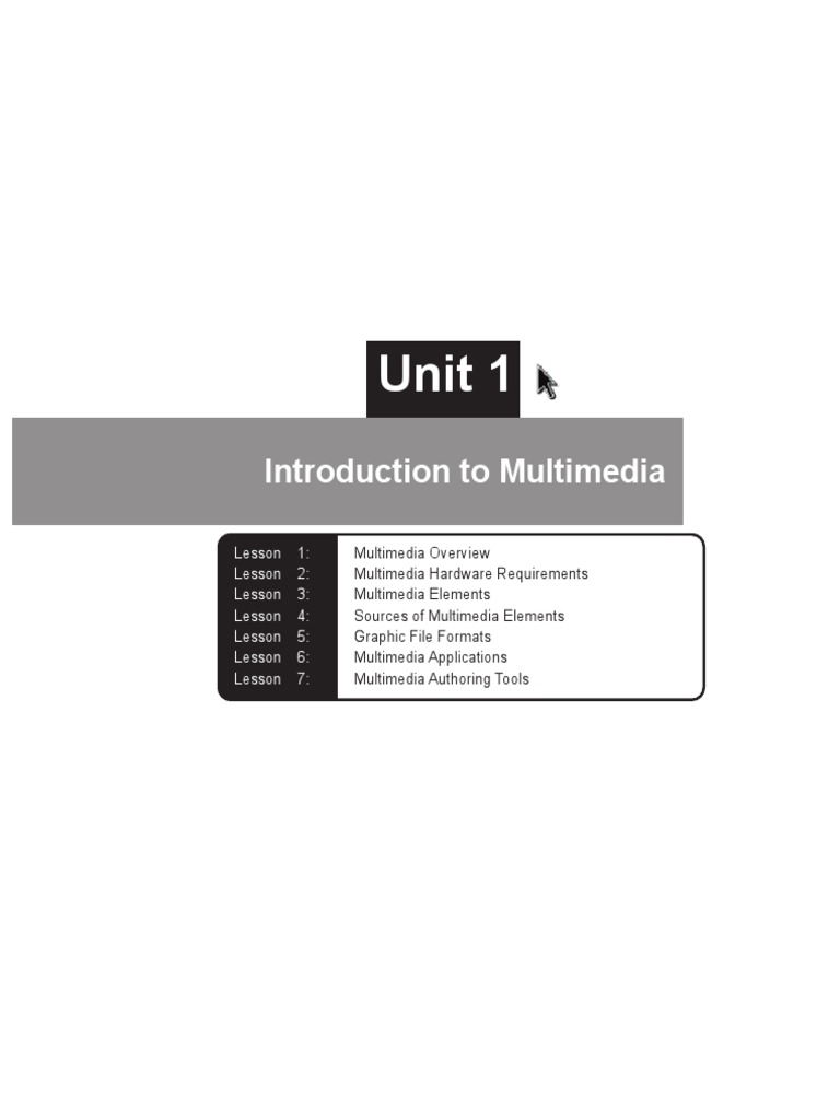 Unit 1: Introduction To Multimedia | Download Free PDF | Multimedia | Video