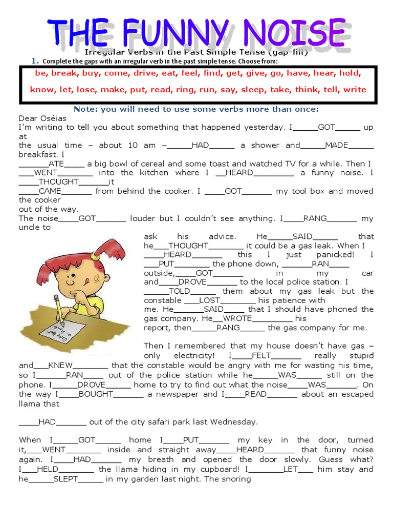 Miguel Pillajo. Past-Simple-Tense-Filling-In-The-Gaps Too Long NA | PDF