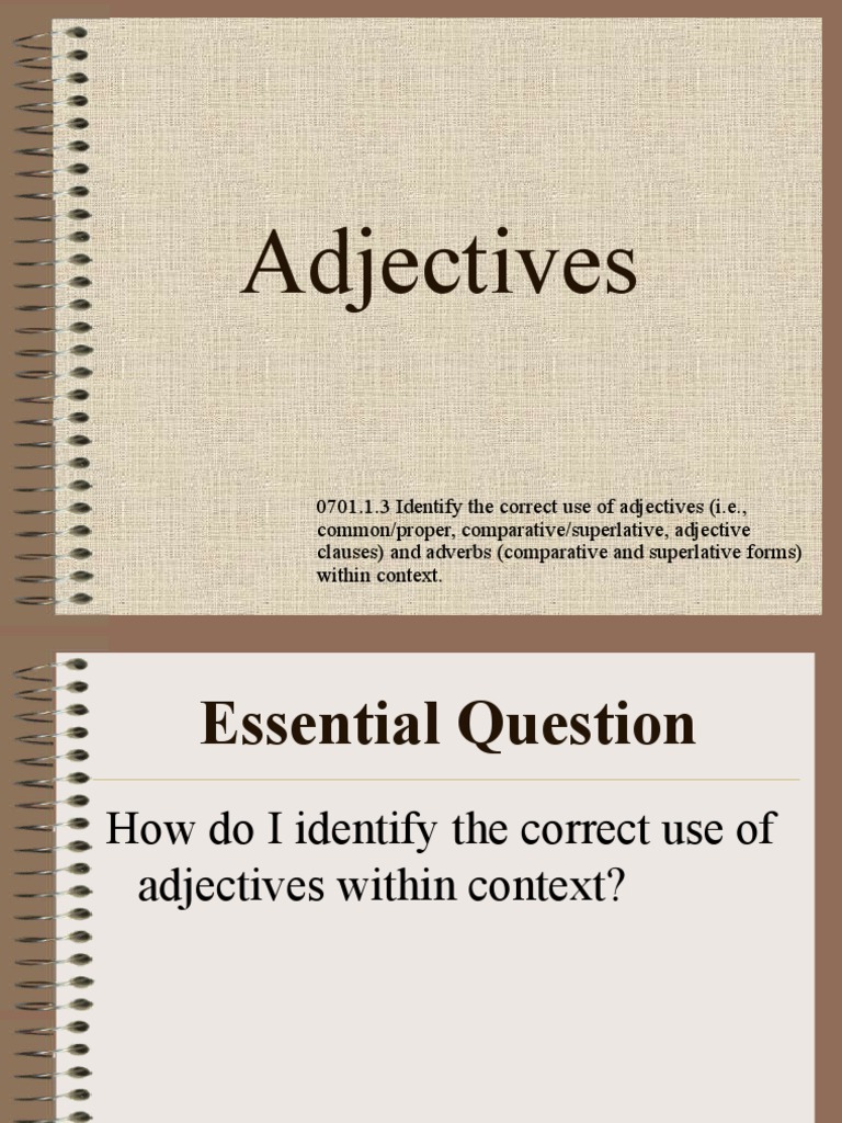 Understanding Adjectives in English | PDF | Adjective | Noun