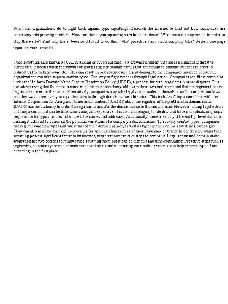 Typo Squatting Download Free Pdf Domain Name Internet Standards