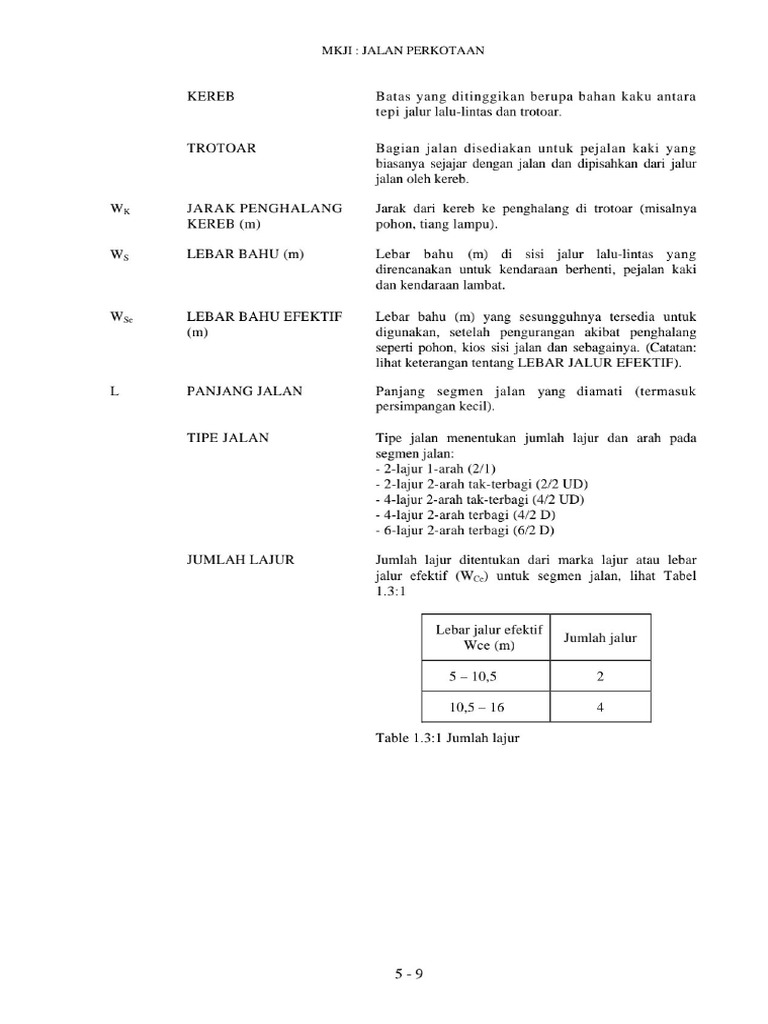 Form Tabel Mkji 1997 | PDF