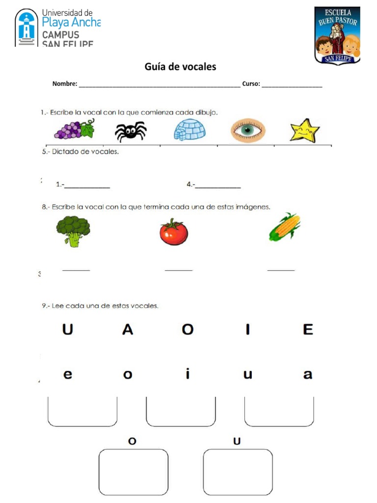 Guía de Vocales | PDF