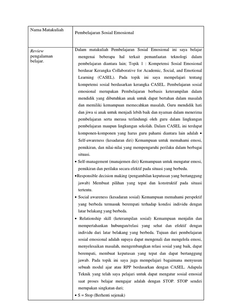 Pse - Jurnal Refleksi | PDF