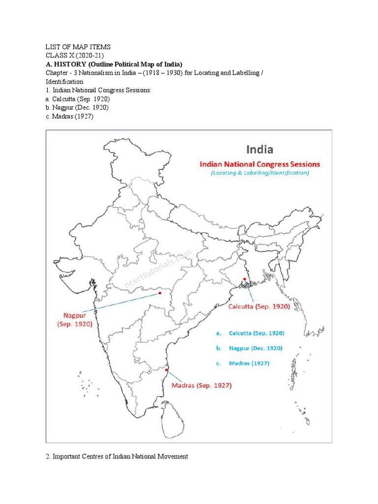 List of Map Items | PDF