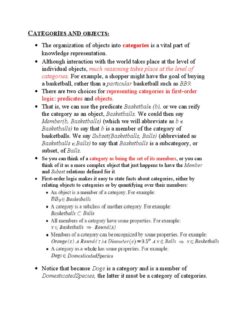 Categories and Objects | PDF | Measurement | Noun