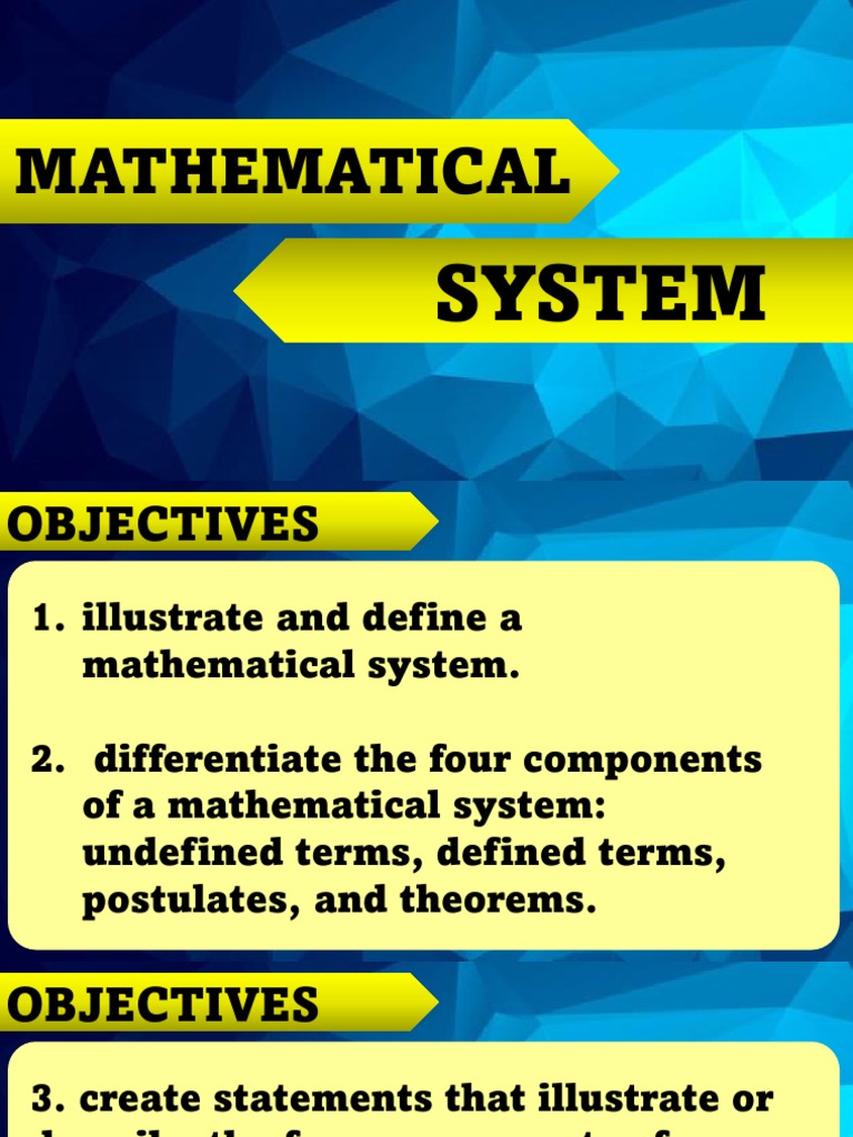 Mathematical System New | PDF | Line (Geometry) | Axiom