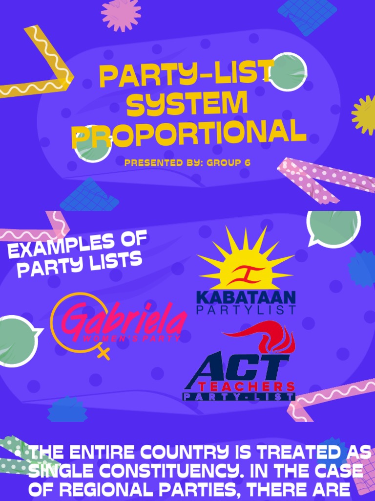 Group 6 PPG Party List System Proportional | PDF