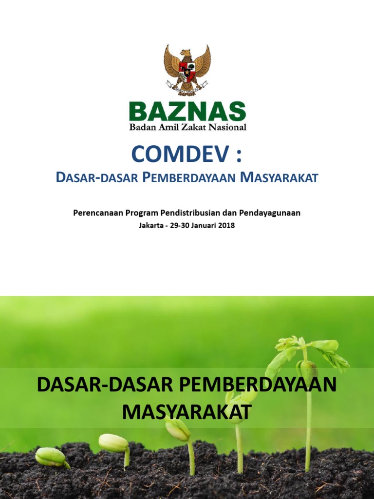 Training Baznas - Dasar Dasar Comdev | PDF