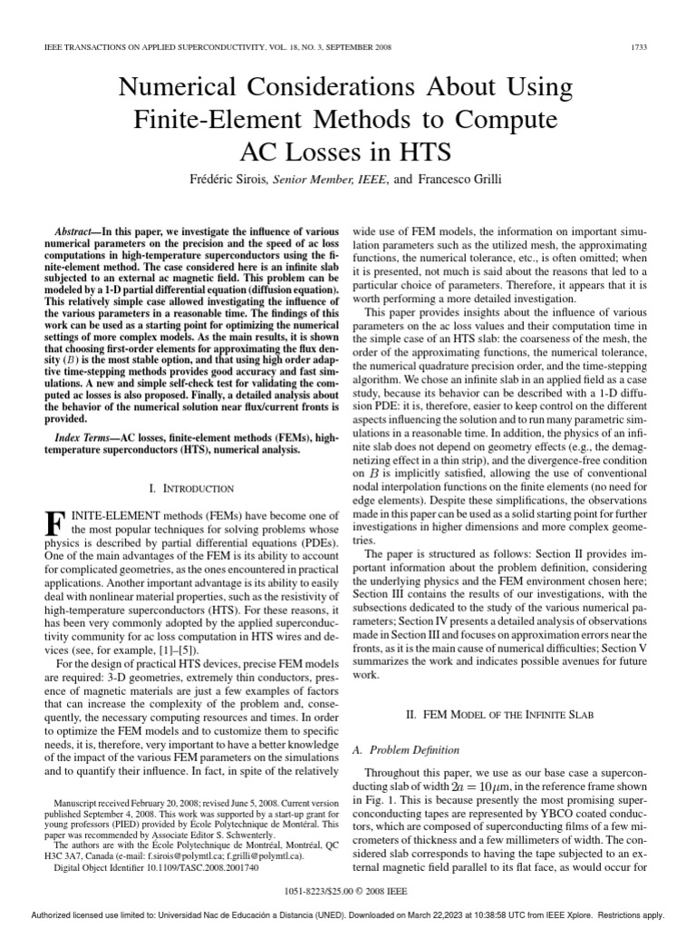 Numerical Considerations About Using Finite Element Methods To Compute 1666