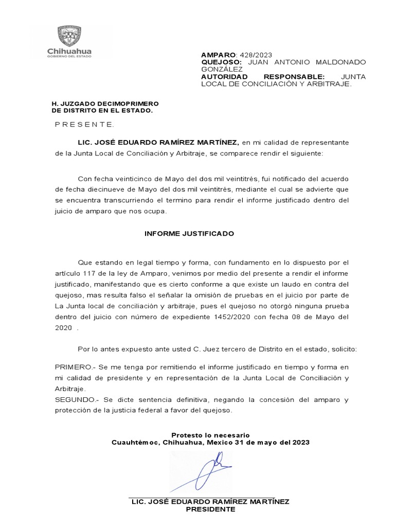 Copia de Informe justificado laboral | PDF