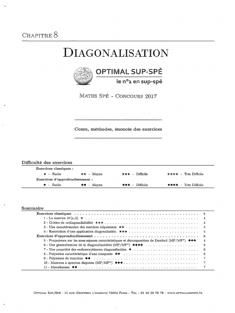 8 - Diagonalisation | PDF