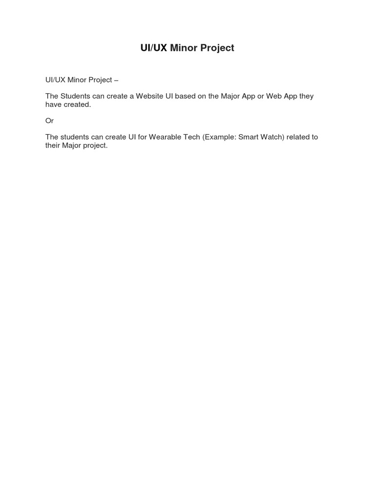 UI UX Minor Project | PDF | Computers