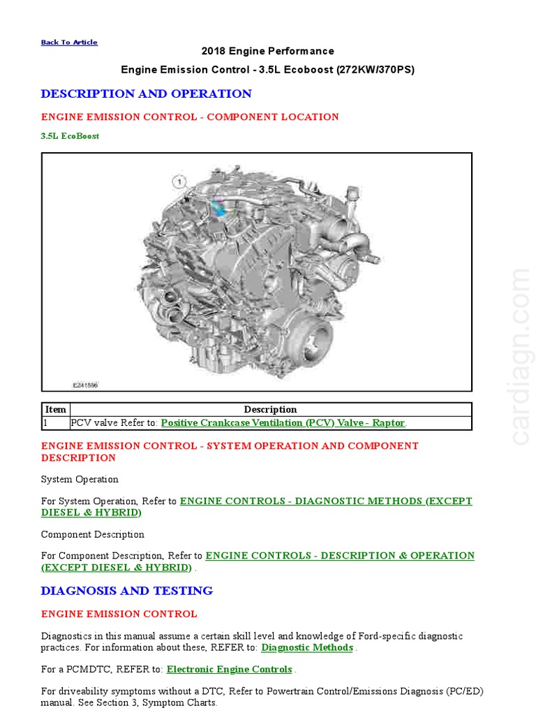 Engine Emission Control - 3.5L Ecoboost | PDF | Maison et jardin | Technologie et ingénierie