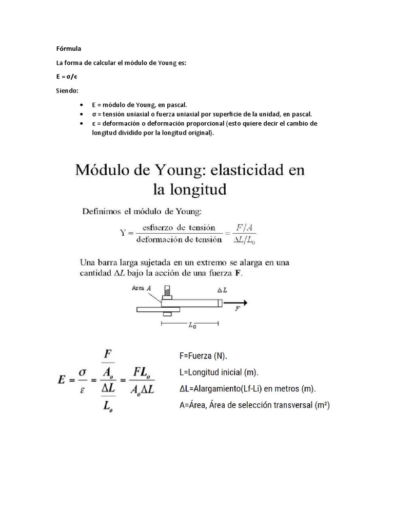 Módulo de Elasticidad | PDF