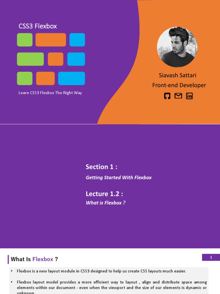 Flexbox Tutorial | Download Free PDF | Page Layout | Software Engineering