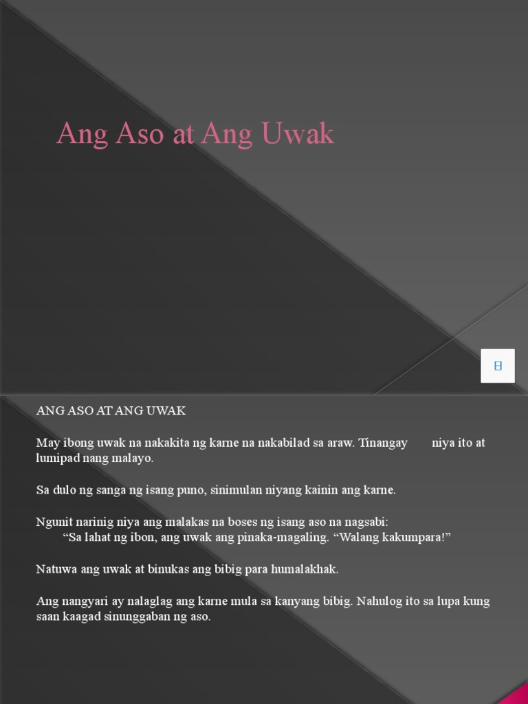 Ang Aso at Ang Uwak | PDF
