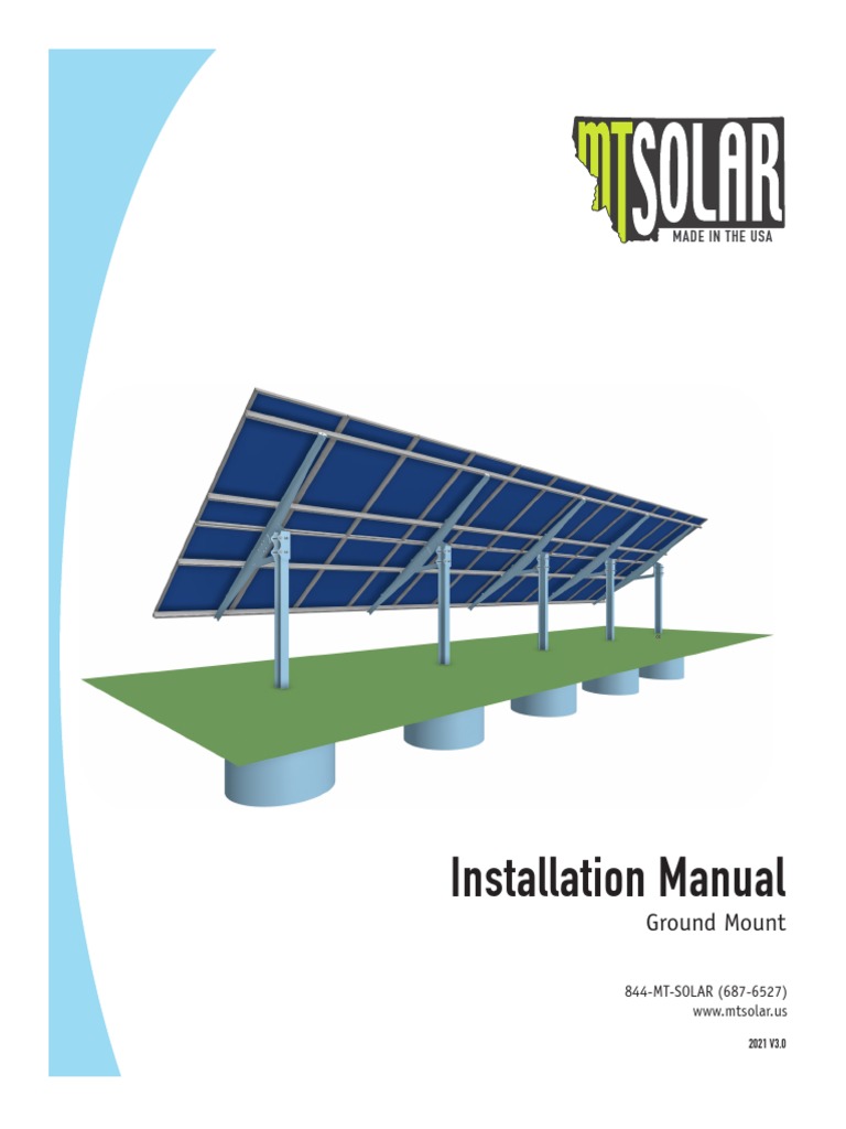 MT Solar Installation Manual Ground Mount V3.0 | PDF | Deep Foundation ...