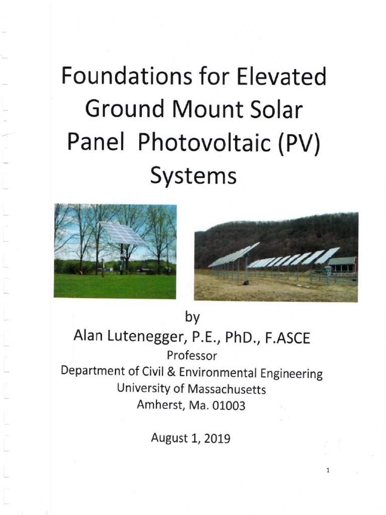 Foundation Ground Mount Solar | PDF