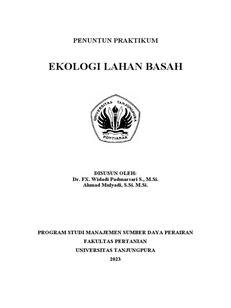 PENUNTUN PRAKTIKUM Ekologi Lahan Basah 2023 | PDF | Griya & Taman