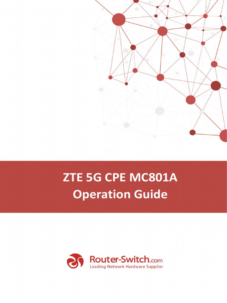 ZTE MC801A 5G CPE Setup Guide | PDF | Computer Network | Wi Fi