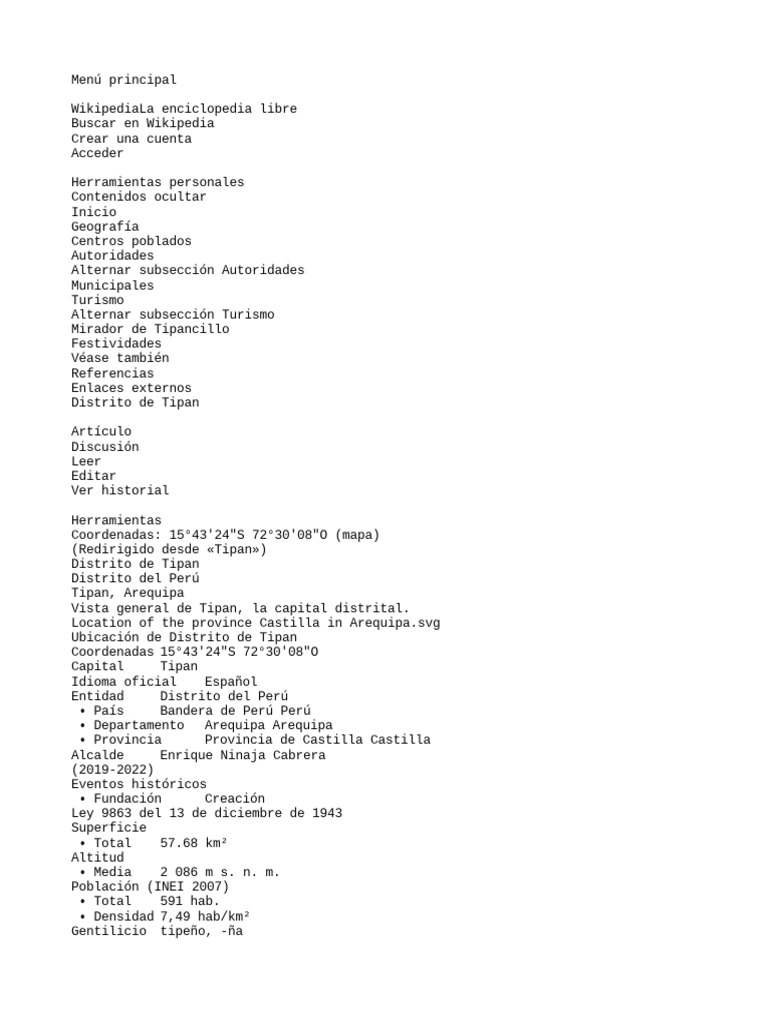 Tipan | PDF | Valle | Perú