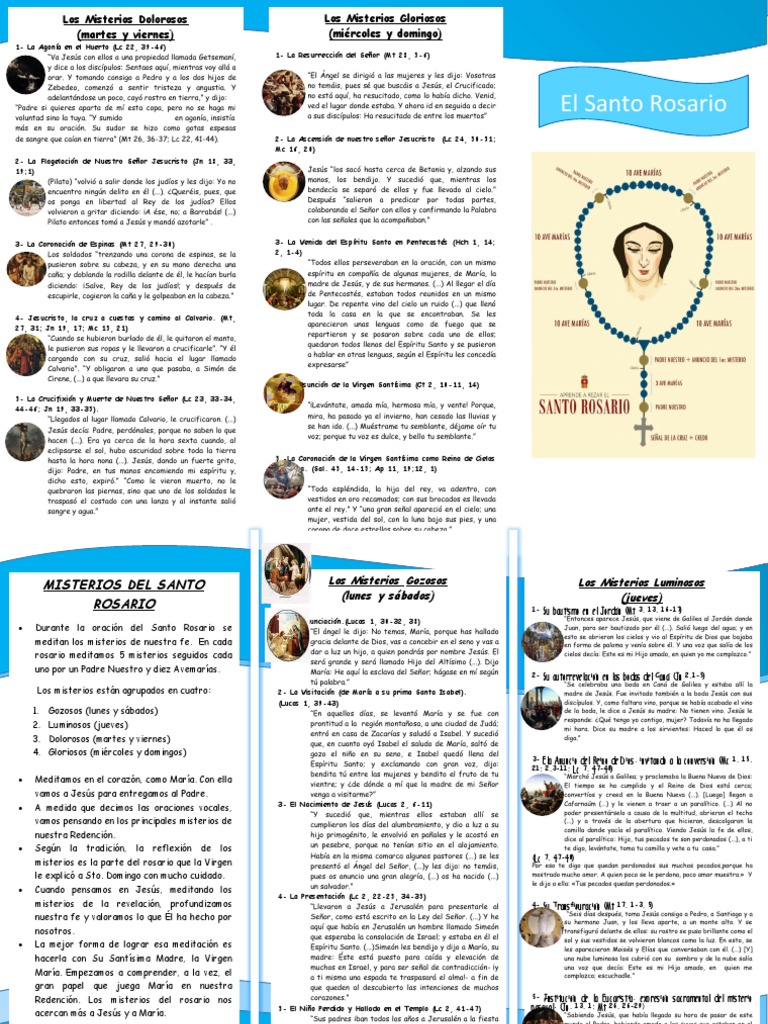 Triptico Del Santo Rosario 3 | PDF