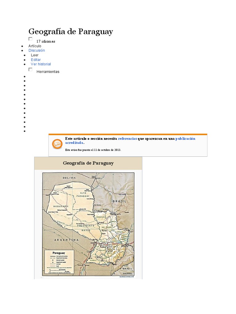 Geografía de Paraguay | PDF | Geografía Física | Ciencias de la Tierra