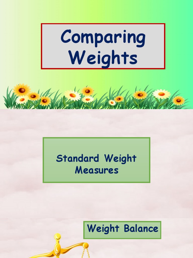 Weight Comparison for Kids | PDF | Weight | Kilogram