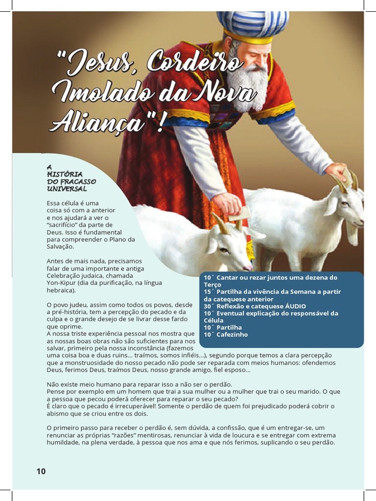 Texto Jesus Verdadeiro Cordeiro Imolado | PDF | Pecado | Jesus