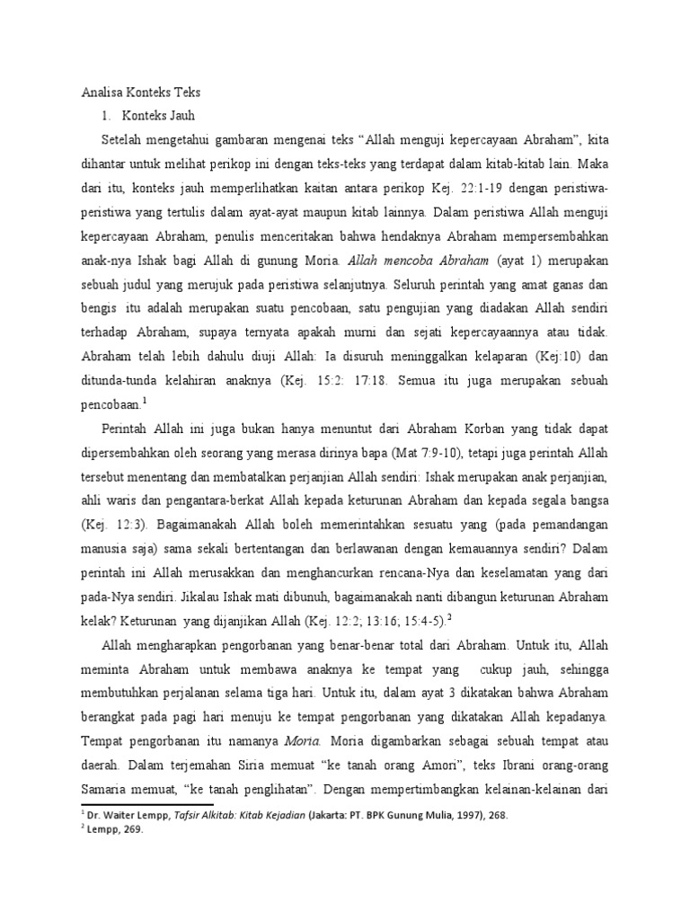 Analisa Konteks Teks | PDF