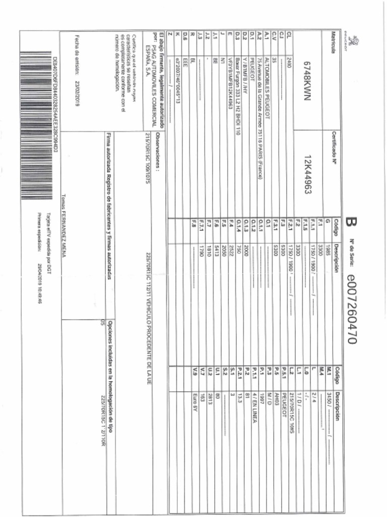 FICHA TECNICA - l2h2 | PDF