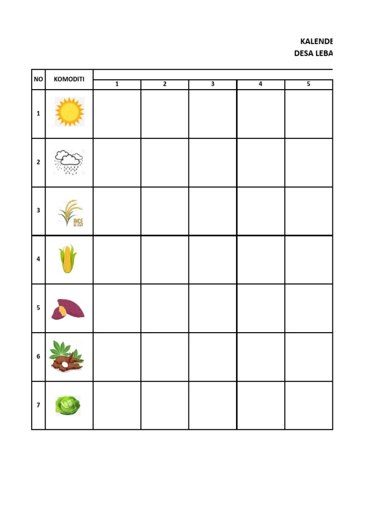 Kalender Musim Tanam Desa Lebakrejo 2023 | PDF