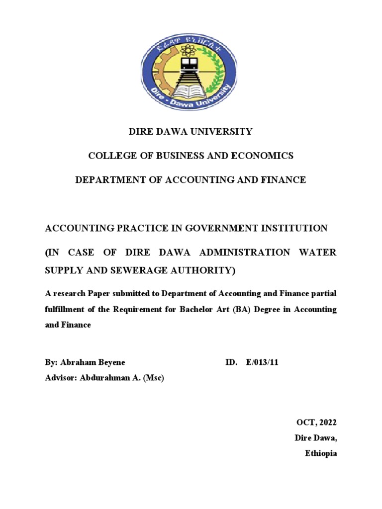 Abraham Beyene RESEARCH | PDF | Accounting | Financial Audit