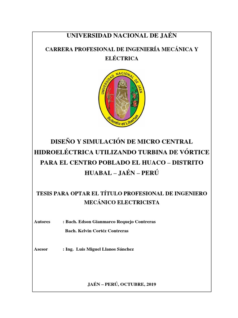 Diseño y Simulación de Micro Central | PDF | Hidroelectricidad ...