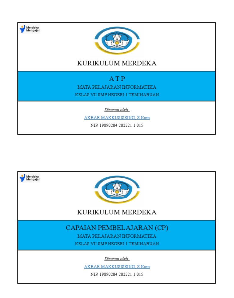 Kurikulum Merdeka Informatika SMP | PDF