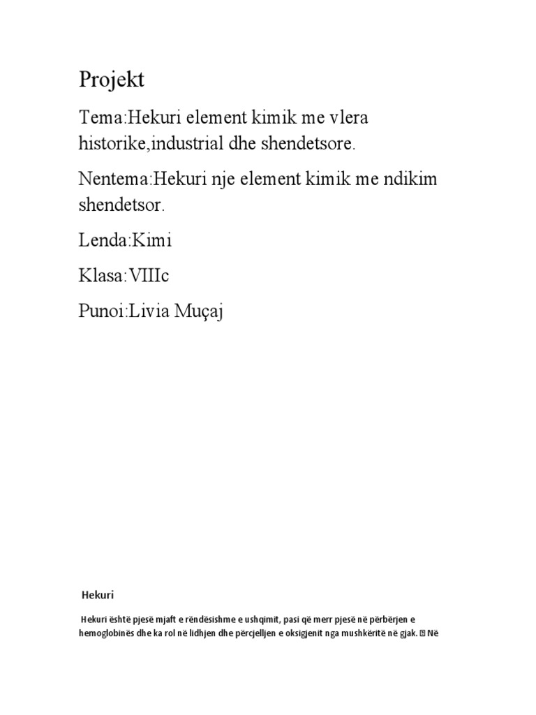 Projekt Kimi Klasa 8 | PDF