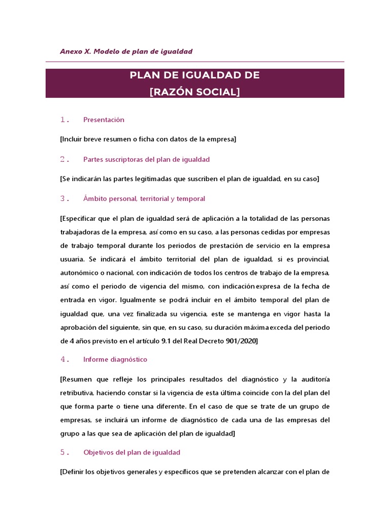 Plan de Igualdad: Guía Completa | PDF | Evaluación