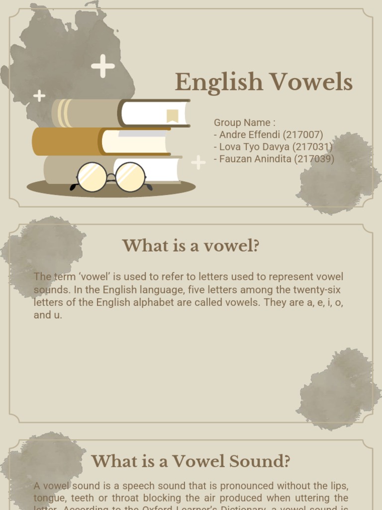 Group 4 Phonology - English Vowels | PDF | Vowel | English Language