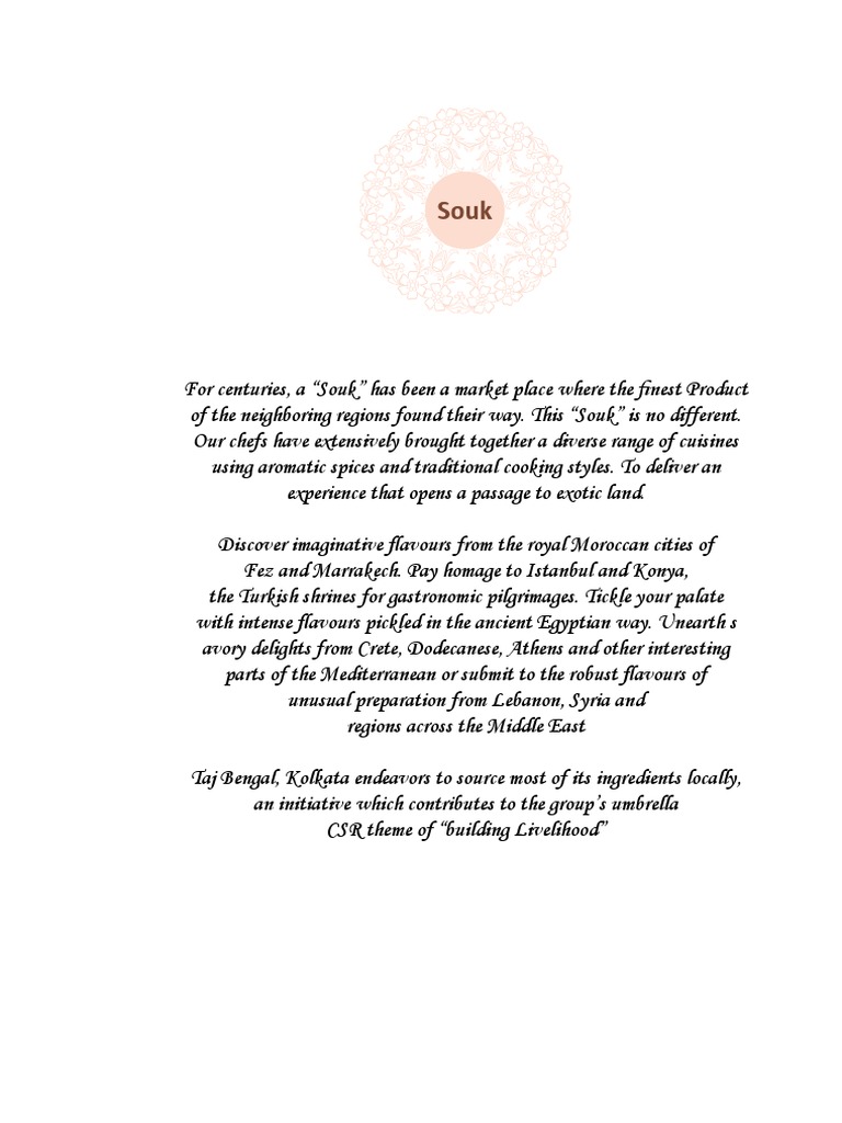 Souk Menu 2022 | Download Free PDF | Indian Cuisine | Kebab